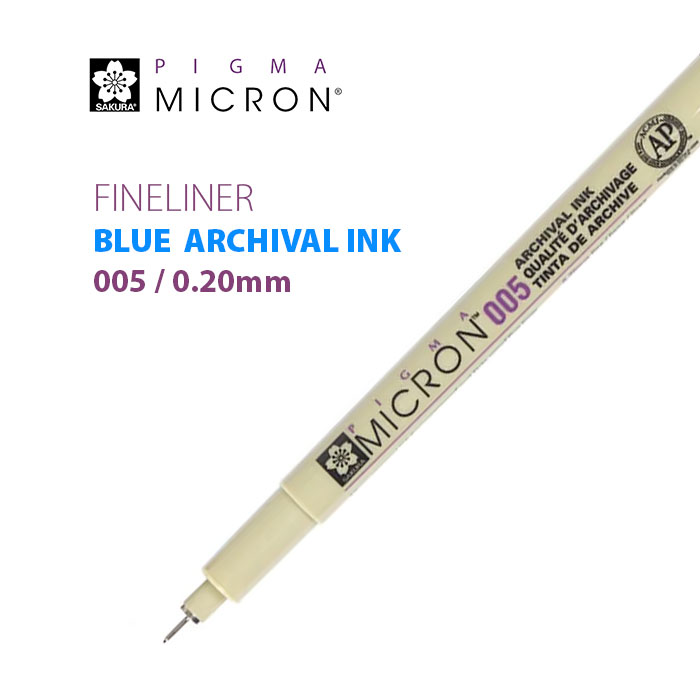 Pigma Microne Fineliner - Blue - 005 - 0.20mm