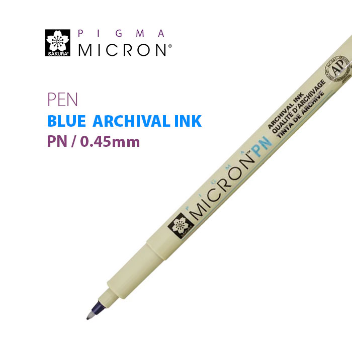 Pigma Microne Drawing Pen - Blue - PN - 0.45mm