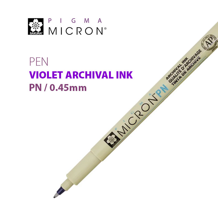 Pigma Microne Drawing Pen - Violet - PN - 0.45mm